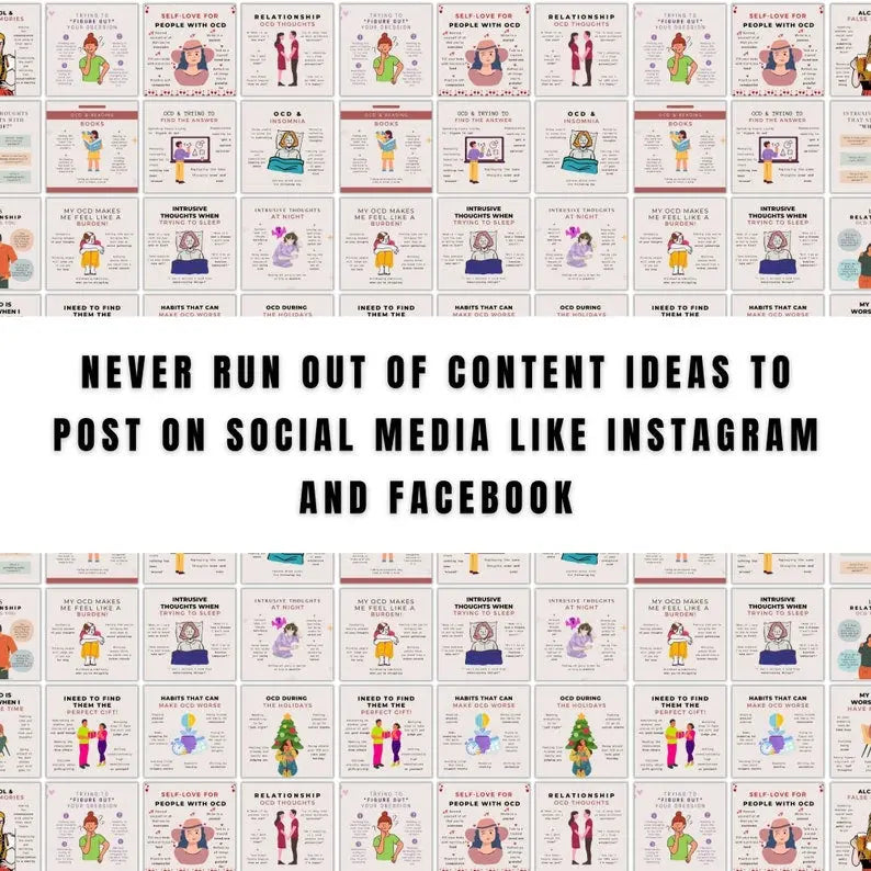 50 Obsessive Compulsive Disorder(OCD) Post (Editable) – InfusedLights.com